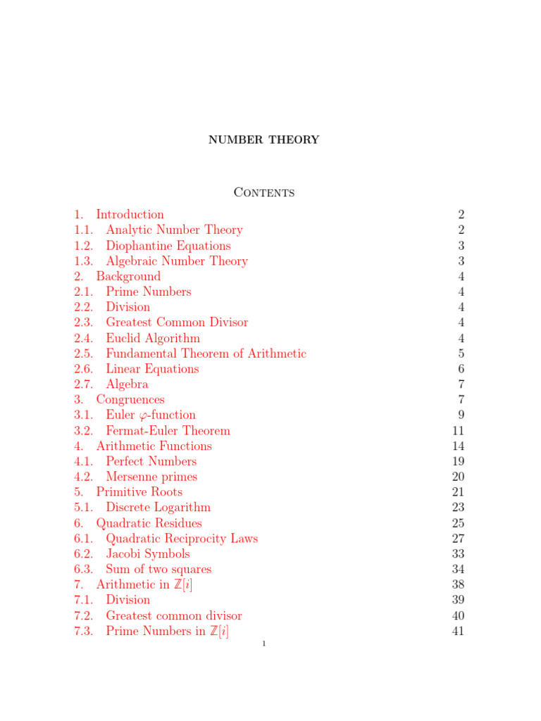 Number Theory | PDF | Number Theory | Prime Number