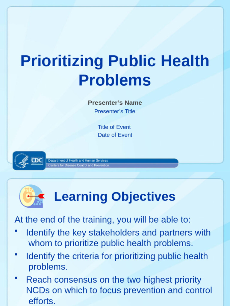 BAB-4 Prioritize-Problems PPT Final 09132013 | PDF | Public Health ...