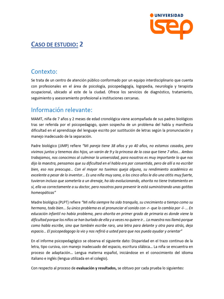 Caso_de_estudio_2 | PDF | Escritura | Palabra