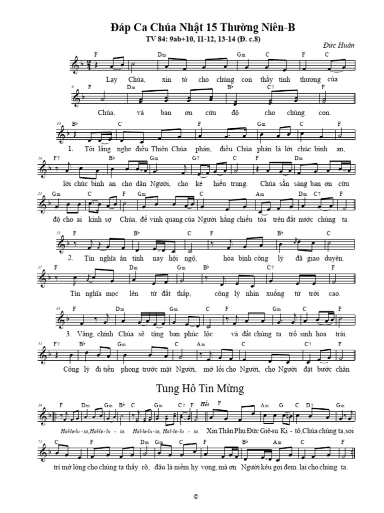 Đáp Ca Chúa Nhật 15-TN-B-TV84 | PDF
