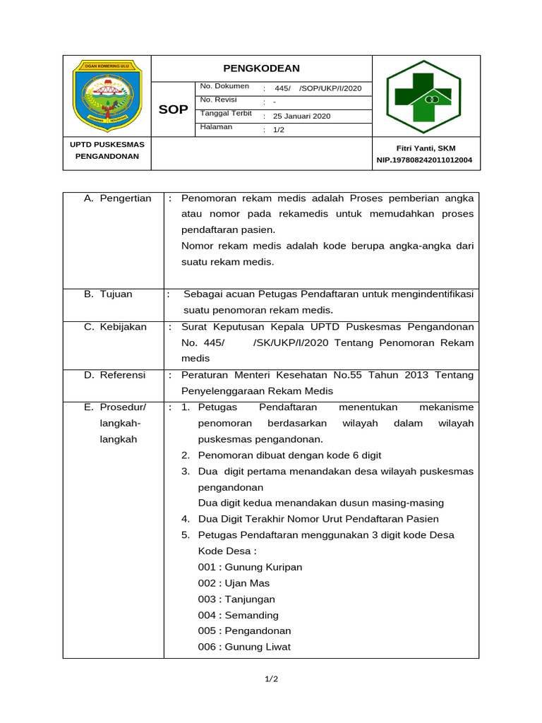 SOP Pengkodean | PDF