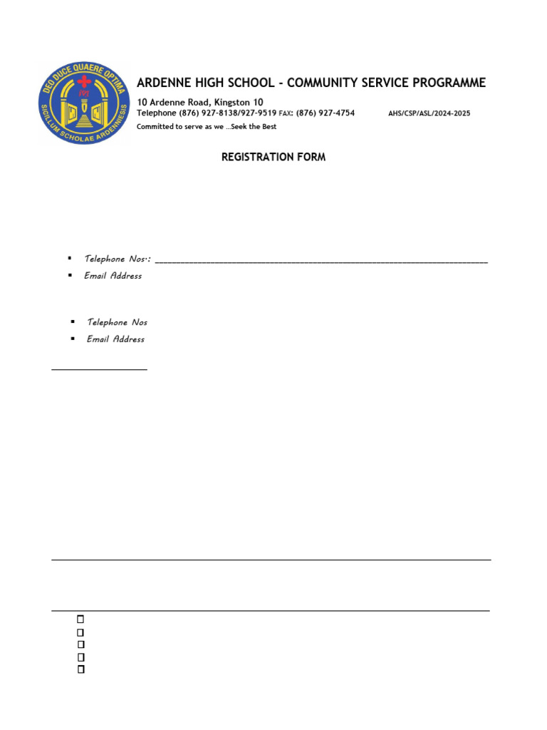 CSP Registration Form 24-25 | PDF