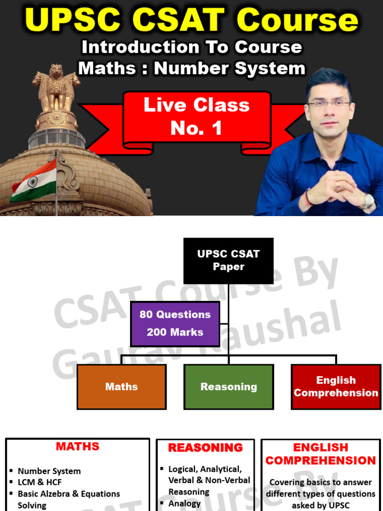 002) (UPSC CSAT PYQs) Live Class 1 - Maths - Number Systempdf | PDF | Exponentiation | Rational ...