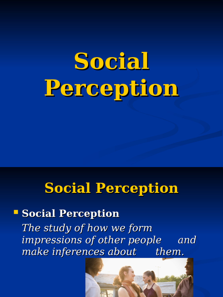 BB Social Perception | PDF | Nonverbal Communication | Psychological Concepts