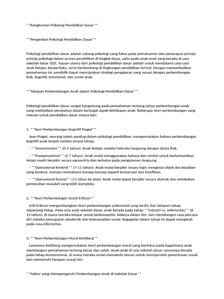 psikologi pend dasar oke cuy | PDF