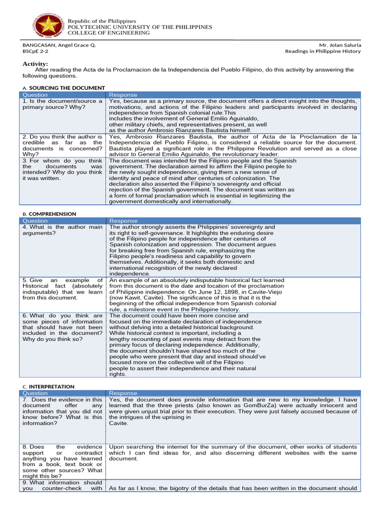Bangcasan_GEED 002_unit 1-Activity 2 | PDF