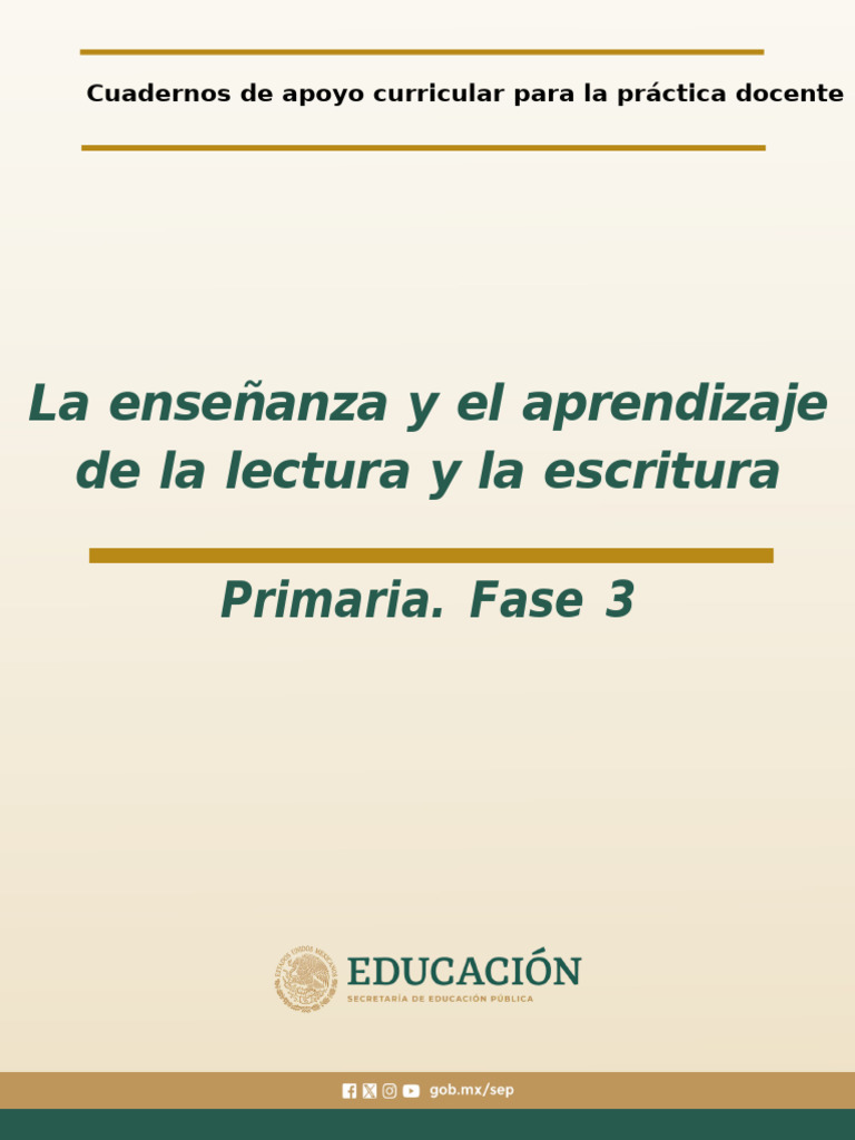 Cuadernos de Apoyo Curricular para La Práctica Docente | PDF | Enseñando | Aprendizaje