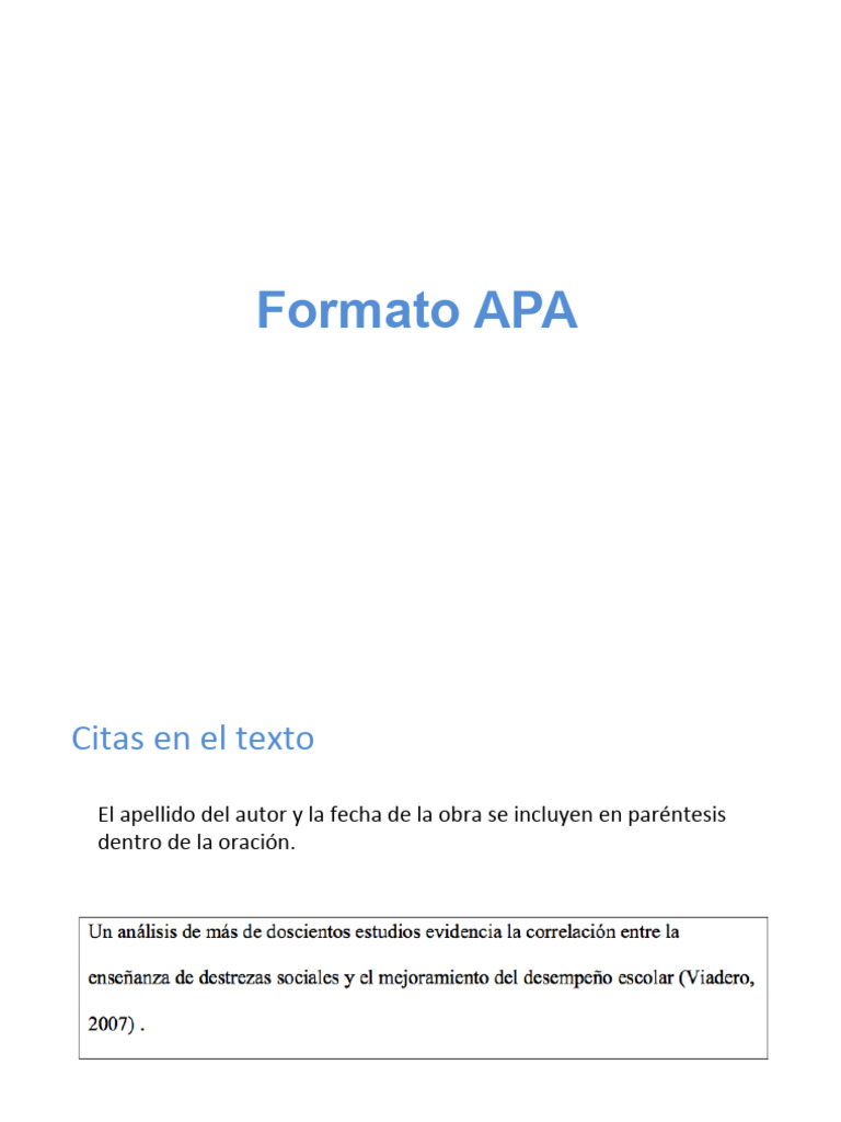 Formato APA | PDF | Citación