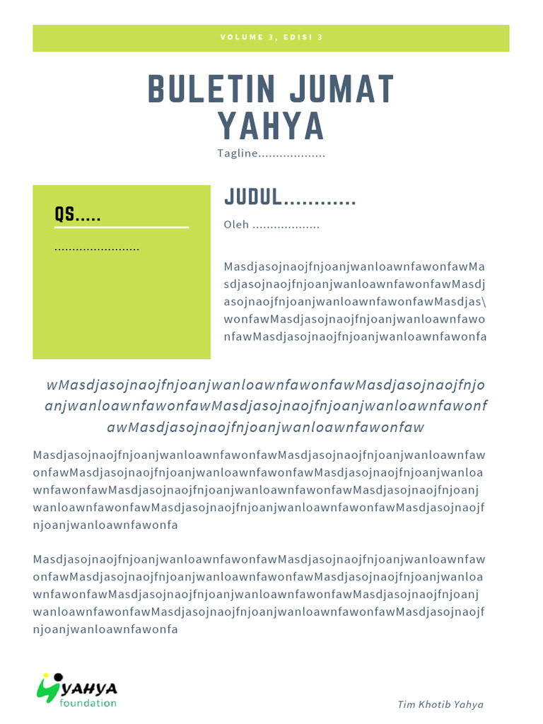 Design Buletin Kutbah | PDF