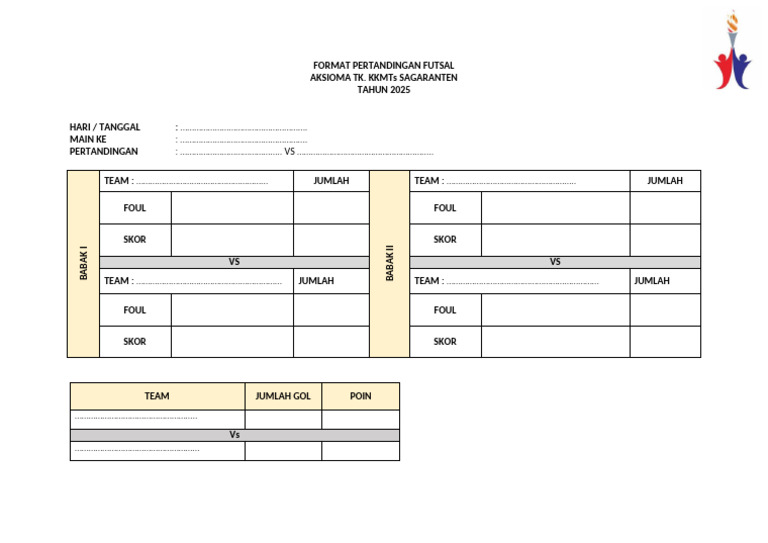 Format Pertandingan Futsal 2025 | PDF