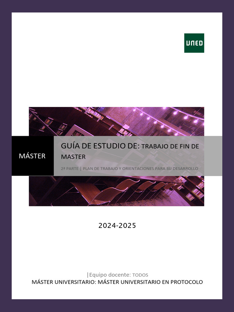 Guia Ii TFM 24 25 | PDF | Citación | Bibliografía
