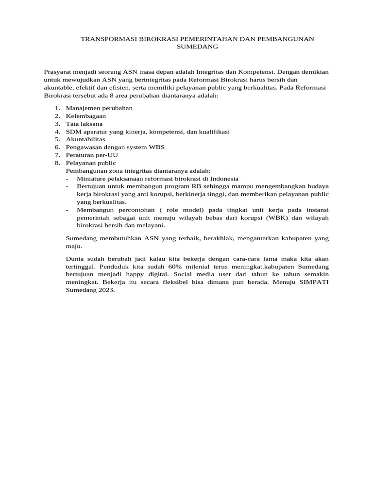 Idar - Rangkuman Tugas Pa Sekda | PDF