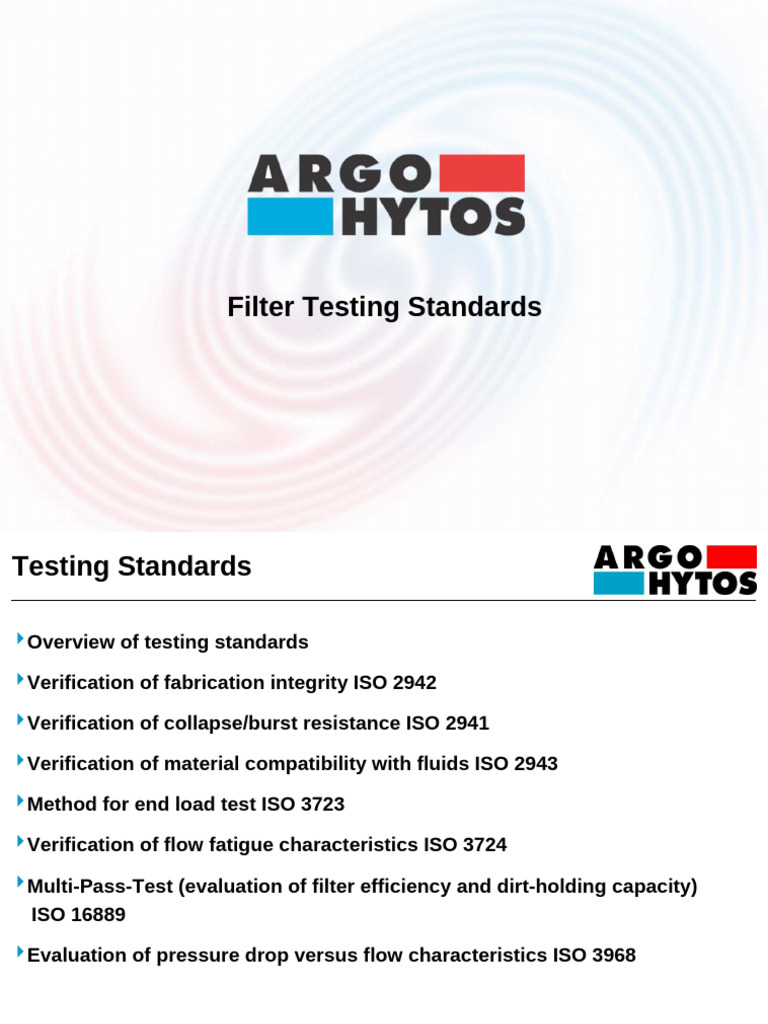 Fluid Power Filter Testing Standards | PDF | Mechanical Engineering ...