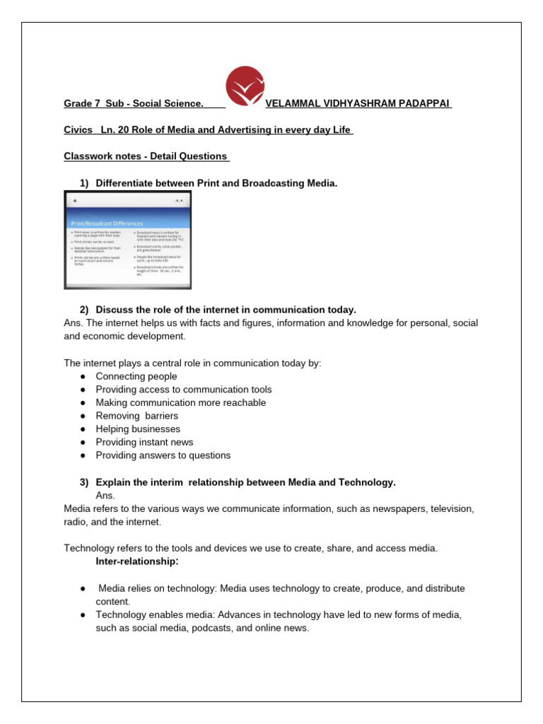 Role of Media and Advertising Grade 7 | PDF | Brand | Mass Media