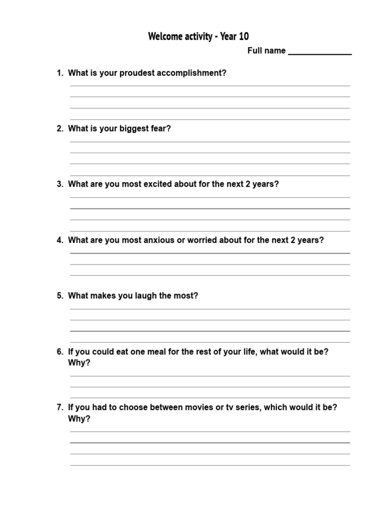 Get To Know You - English Studies | PDF