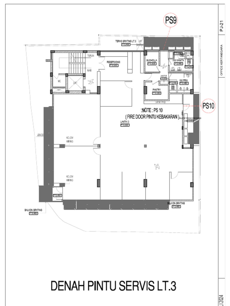 Denah Lantai 3 dan Fasilitas Keamanan | PDF