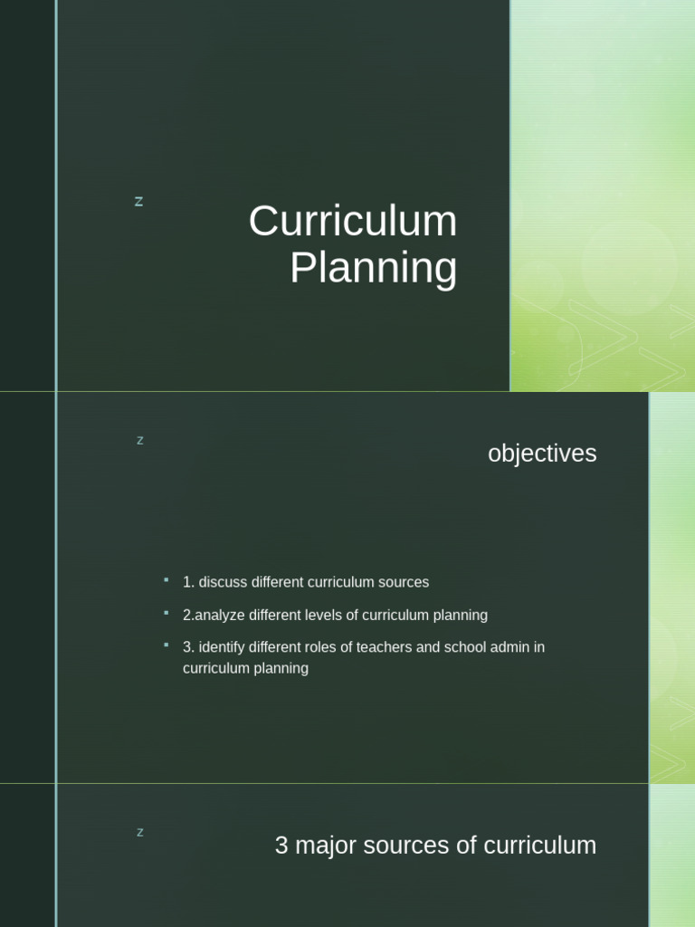 Chapter 2 Curriculum Planning | PDF