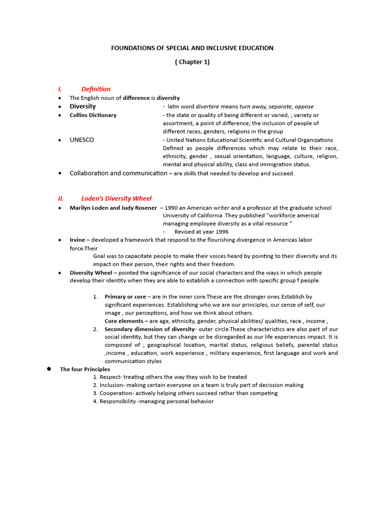 Foundations Of Inclusive Education Insights Pdf Disability