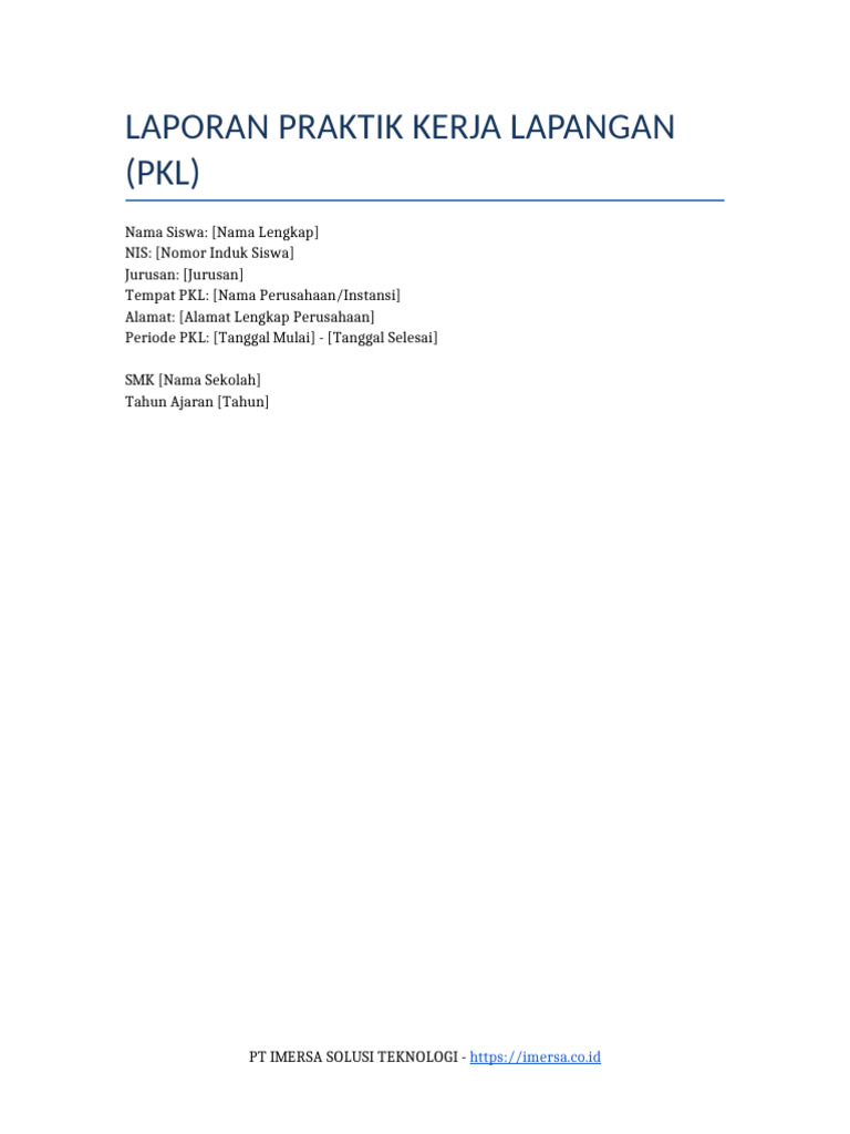 Contoh Makalah PKL SMK | PDF