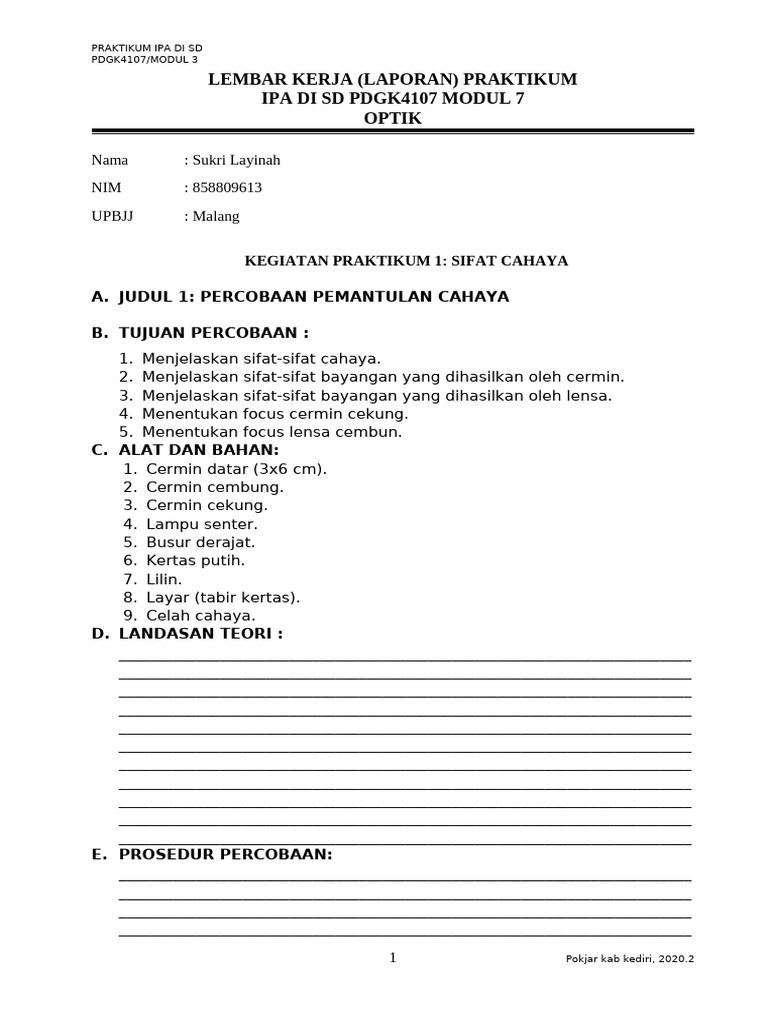 Format Laporan Modul 7 | PDF
