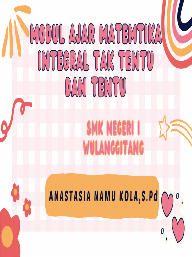 MODUL AJAR INTEGRAL TAK TENTU DAN TENTU | PDF