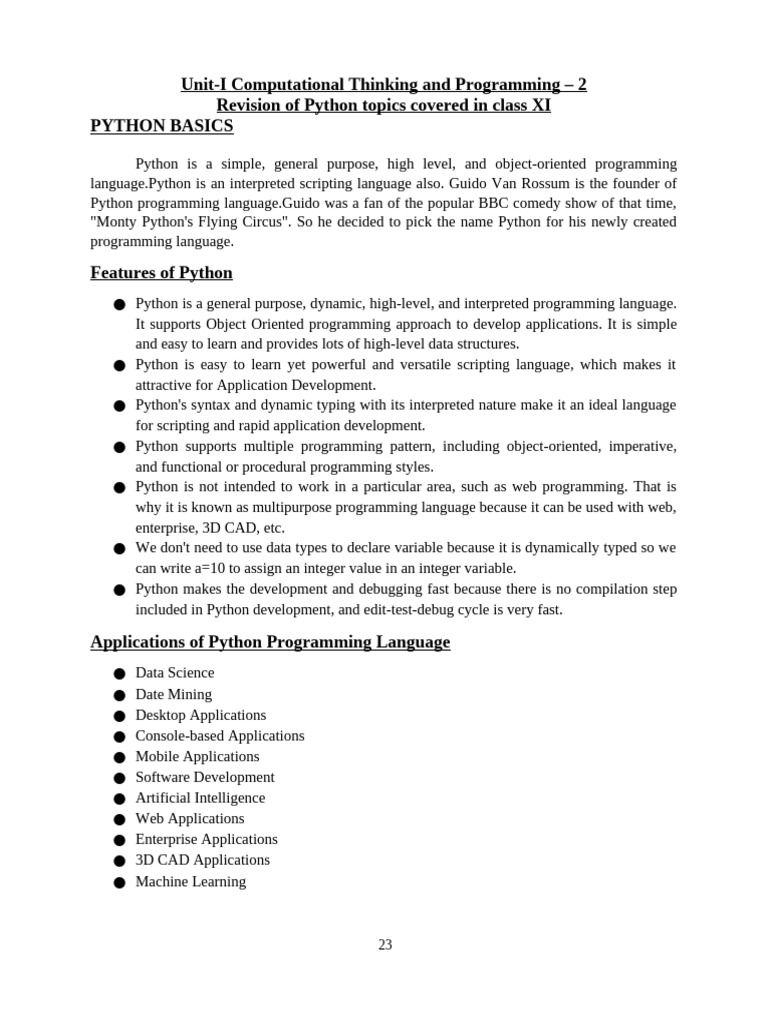 UNIT I | PDF | Parameter (Computer Programming) | Scope (Computer Science)
