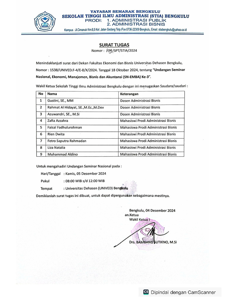 SPT Seminar Nasional -EMBA | PDF