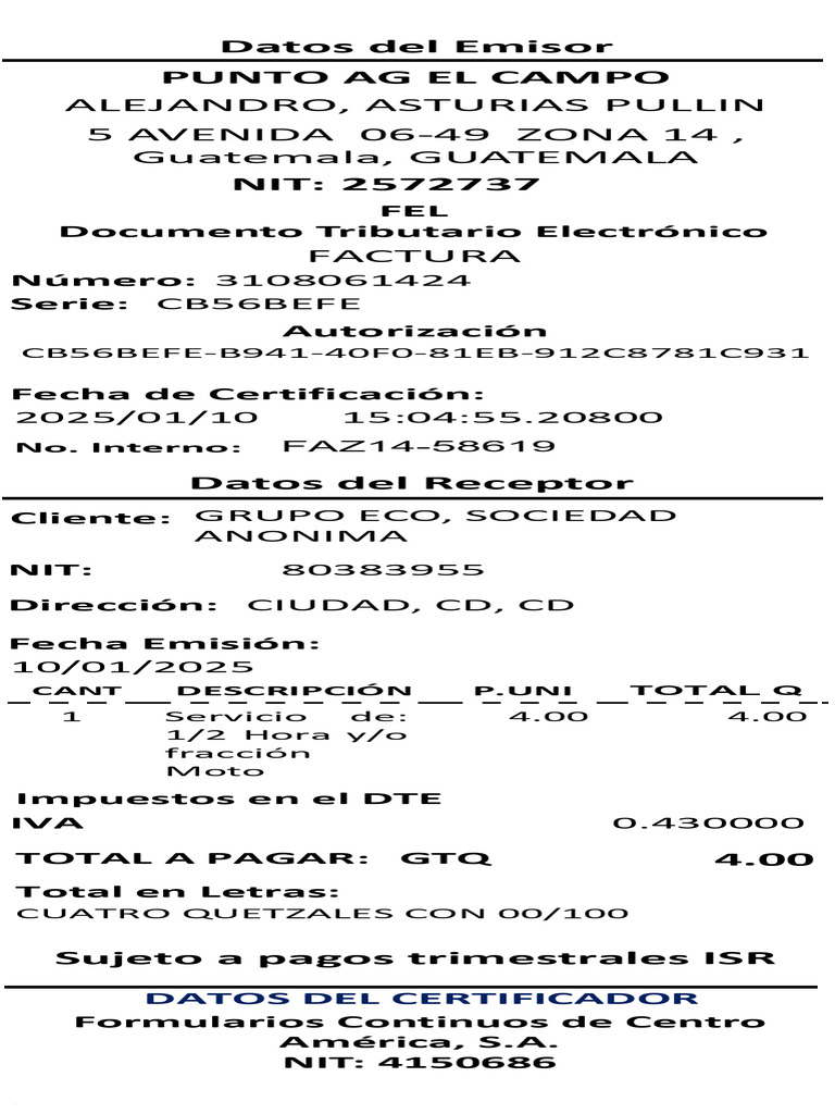 Documento FEL-1 | PDF
