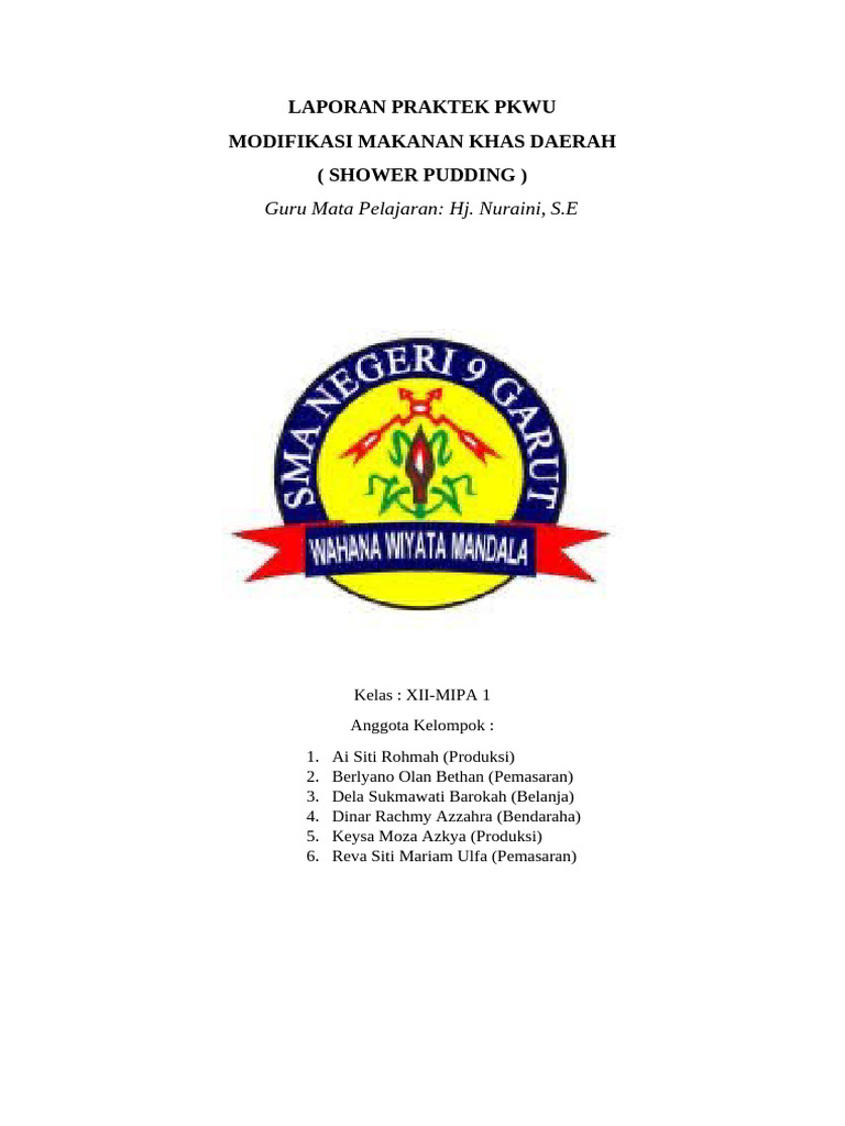 Laporan Praktek Pkwu | PDF