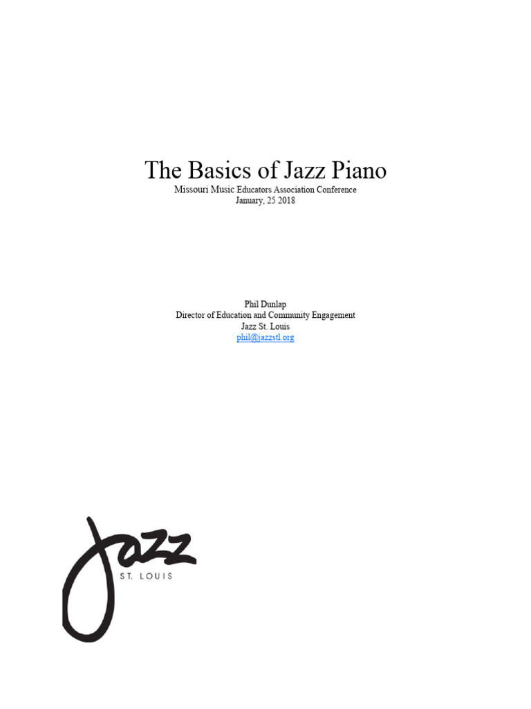 The-Basics-of-Jazz-Piano | PDF | Chord (Music) | Piano