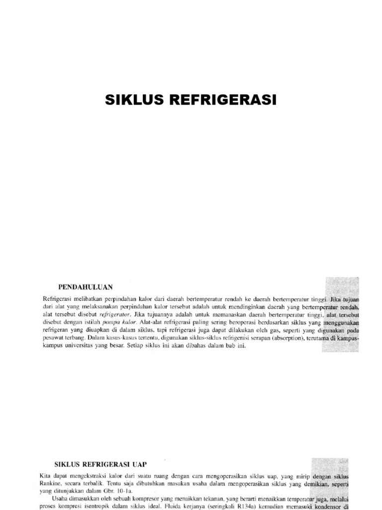 Siklus Refrigerasi | PDF