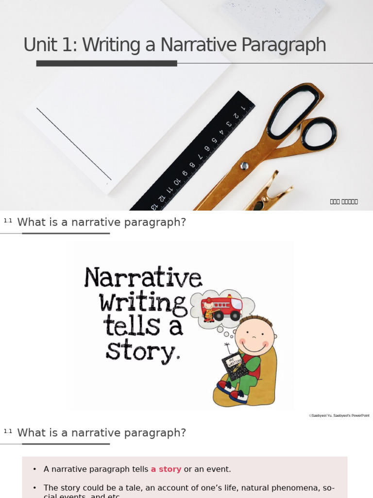 Writing a Narrative Paragraph | PDF
