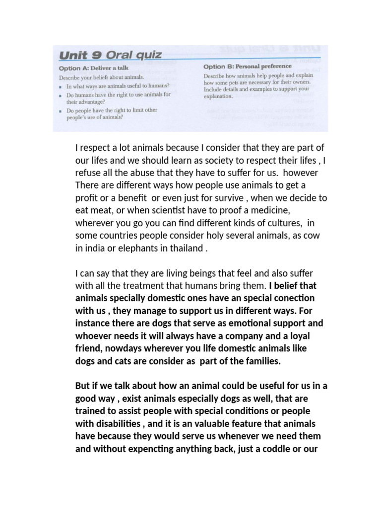 The Importance of Respecting Animals | PDF