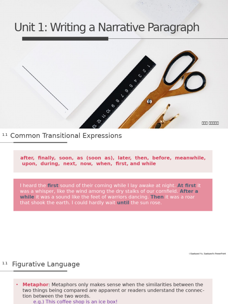 Writing A Narrative Paragraph 3 | PDF