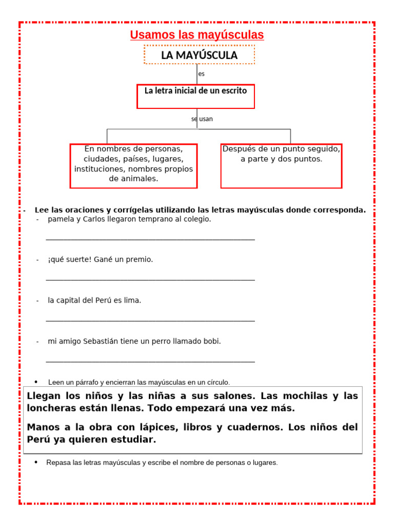 Uso de Mayúsculas en Español | PDF