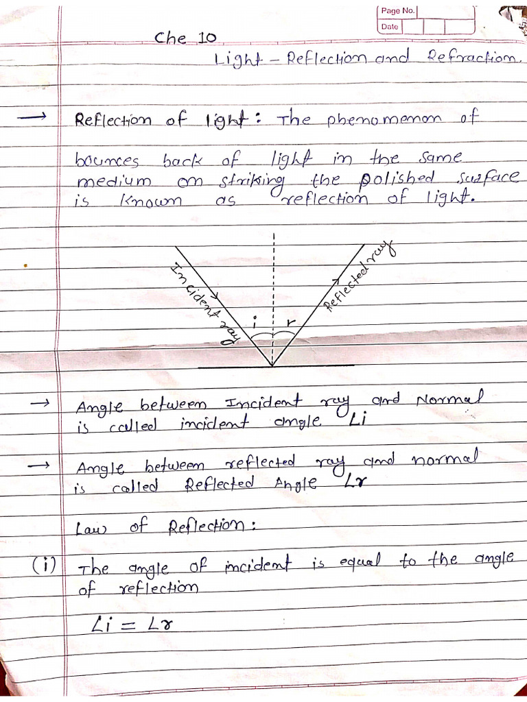 Light 10th English Medium Notes | PDF