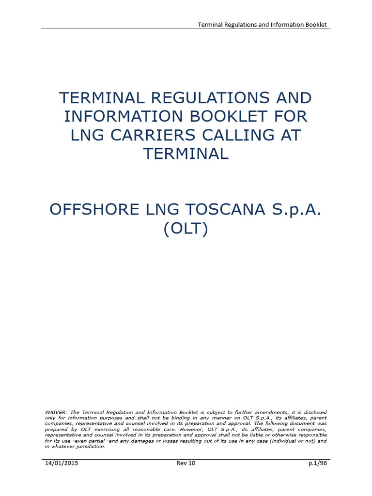 Terminal-Information-and-regulation-booklet | PDF | Liquefied Natural ...