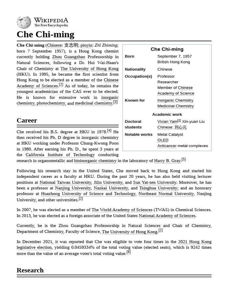 Che_Chi-ming | PDF | Chemical Substances | Physical Sciences