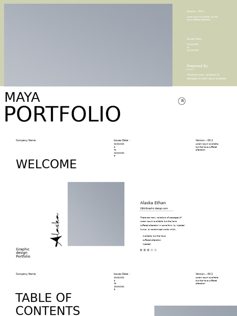 Maya Portfolio Keynote Template | PDF