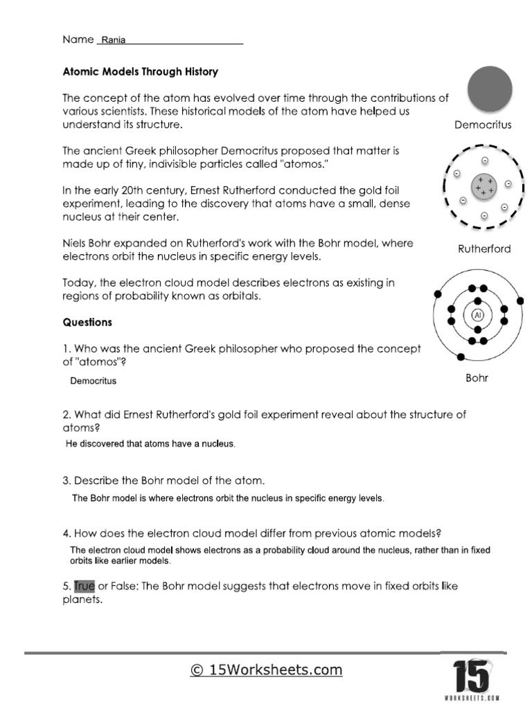 Atomic Models Through History | PDF