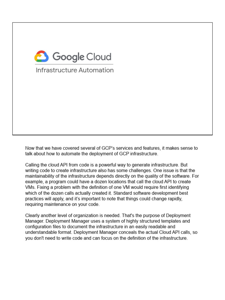 Automating GCP Infrastructure Deployment | PDF | Computer Engineering | Systems Architecture