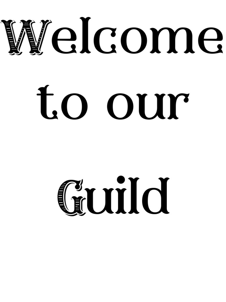 Welcome To Our Guild | PDF