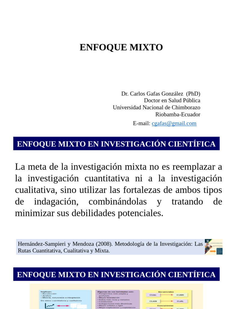 Unidad 1 Tema 2 Subtema 2 Enfoque Mixto | PDF | Investigación ...