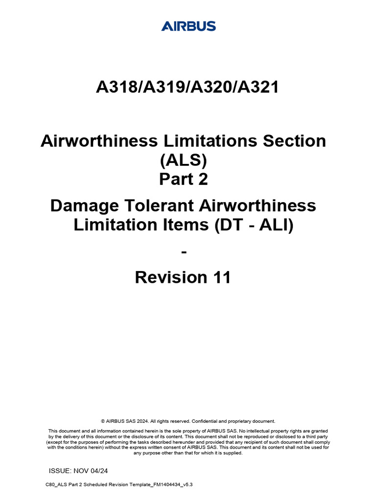 A320 Airworthiness Limitations Part 2 | PDF | Aircraft | Aviation