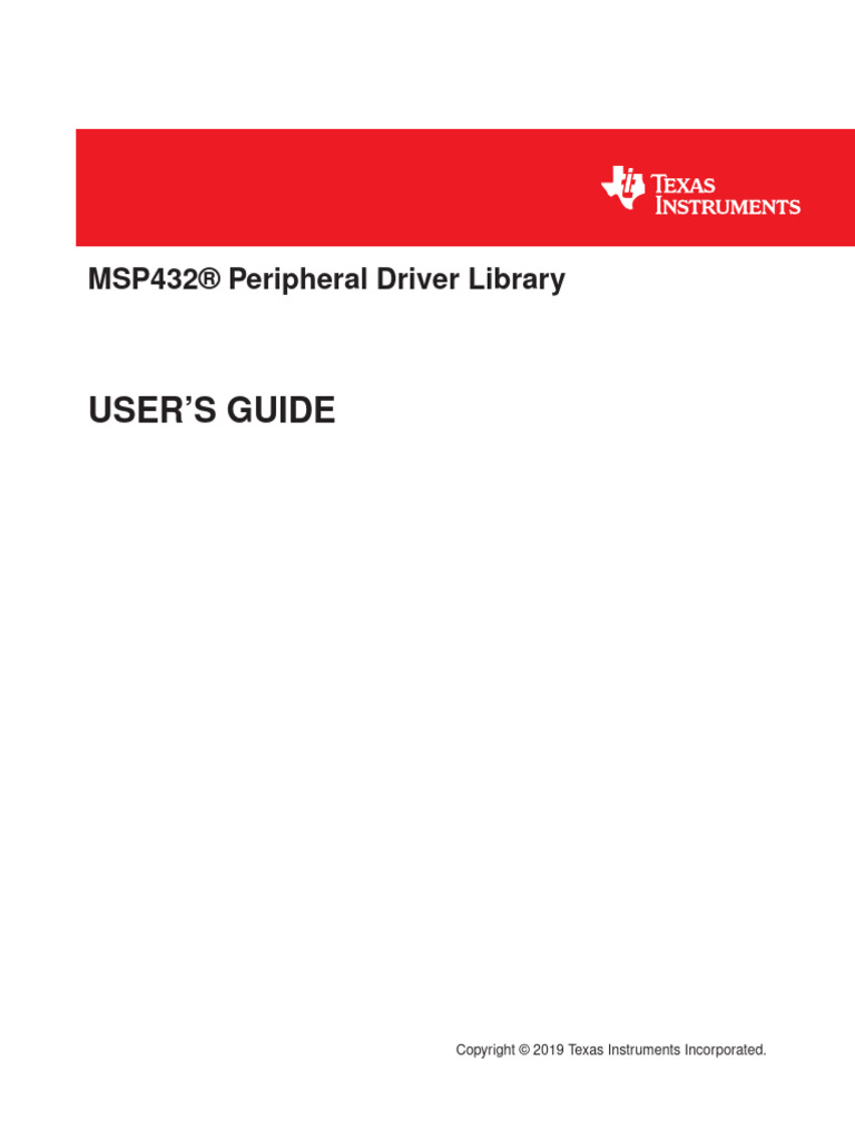 Msp432 Driverlib User | PDF | Computer Programming | Software Engineering