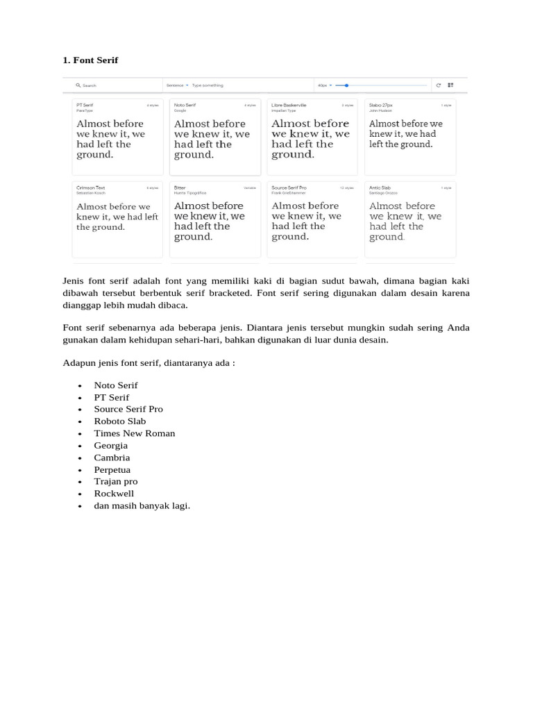 Jenis-Jenis Font dan Penggunaannya | PDF