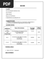 BTech Student Resume Template | PDF