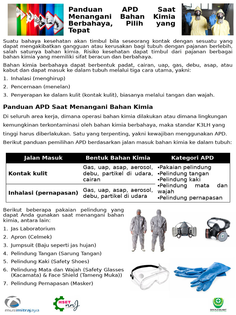 Panduan APD untuk Bahan Kimia Berbahaya | PDF