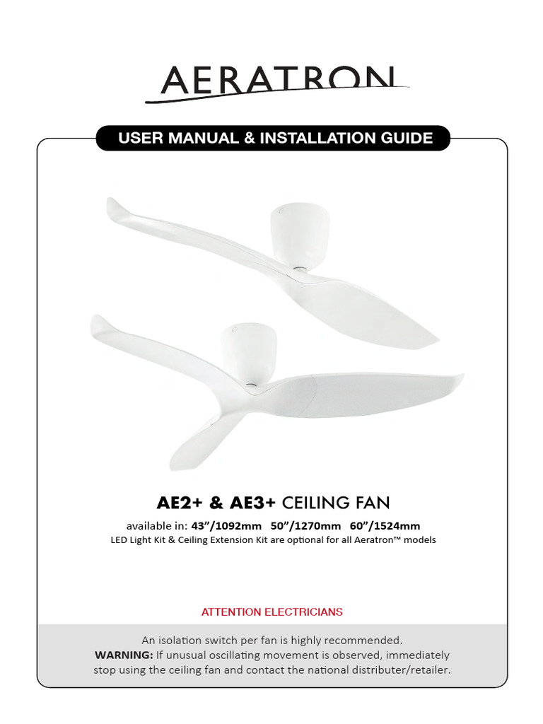 Aeratron AE User Manual Installation Guide 19-07 - Compressed | PDF | Electrical Connector ...