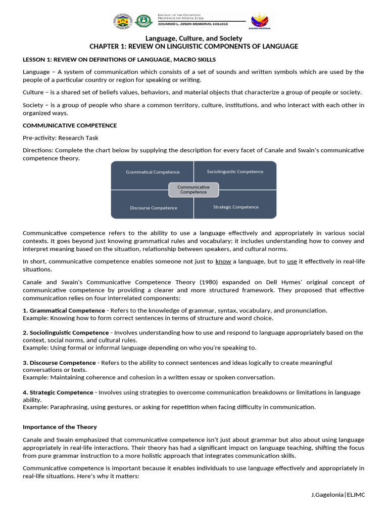 LCS Weeks 1 3 Student | PDF | Second Language | First Language